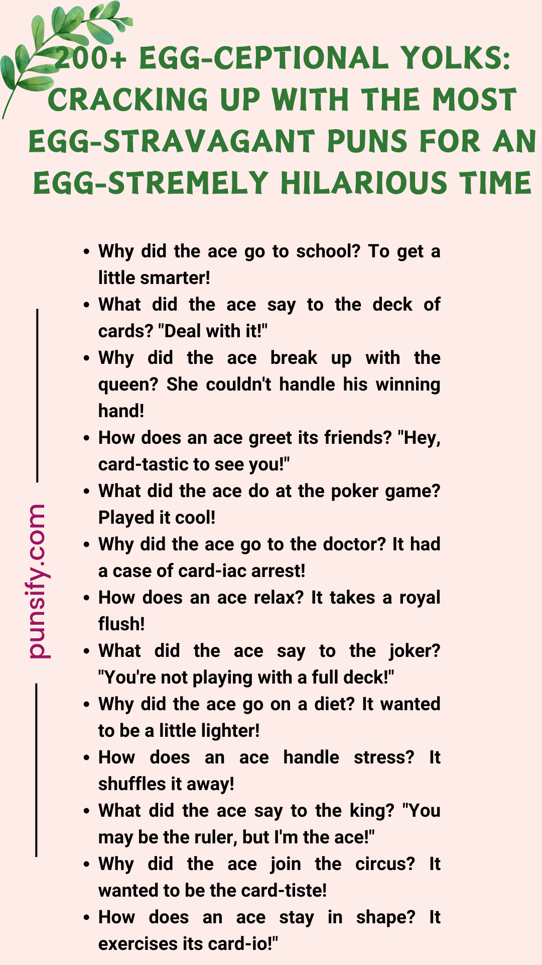 200+ Ace Puns That Will Bring A Smile To Your Face And Make Every ...