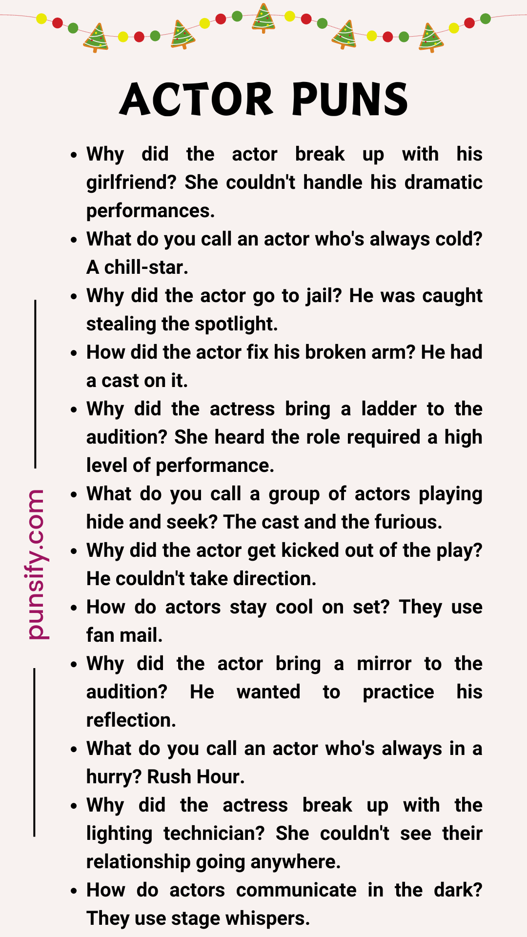 200+ Hilarious Actor Puns That Will Keep Your Humor Center Stage All ...