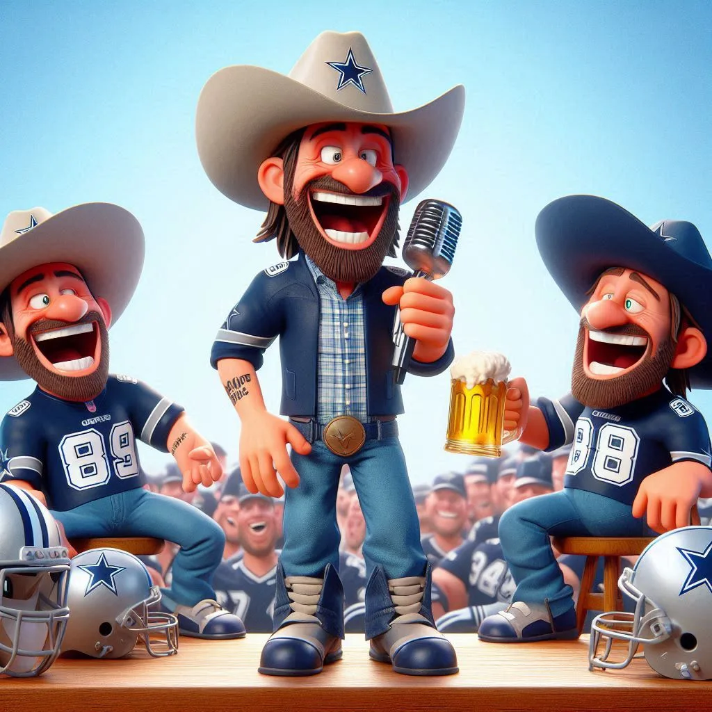 Cowboy Fan Jokes Future Cowboy Superstar Funny Texas Team Fan Tee'